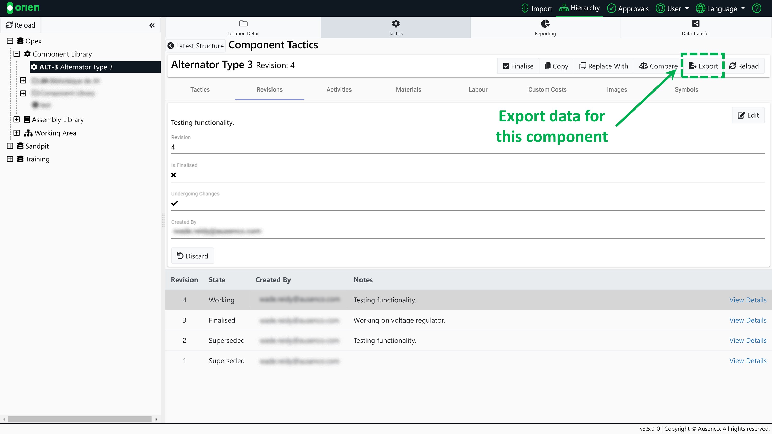Exporting & Importing Data – Orien Help Centre