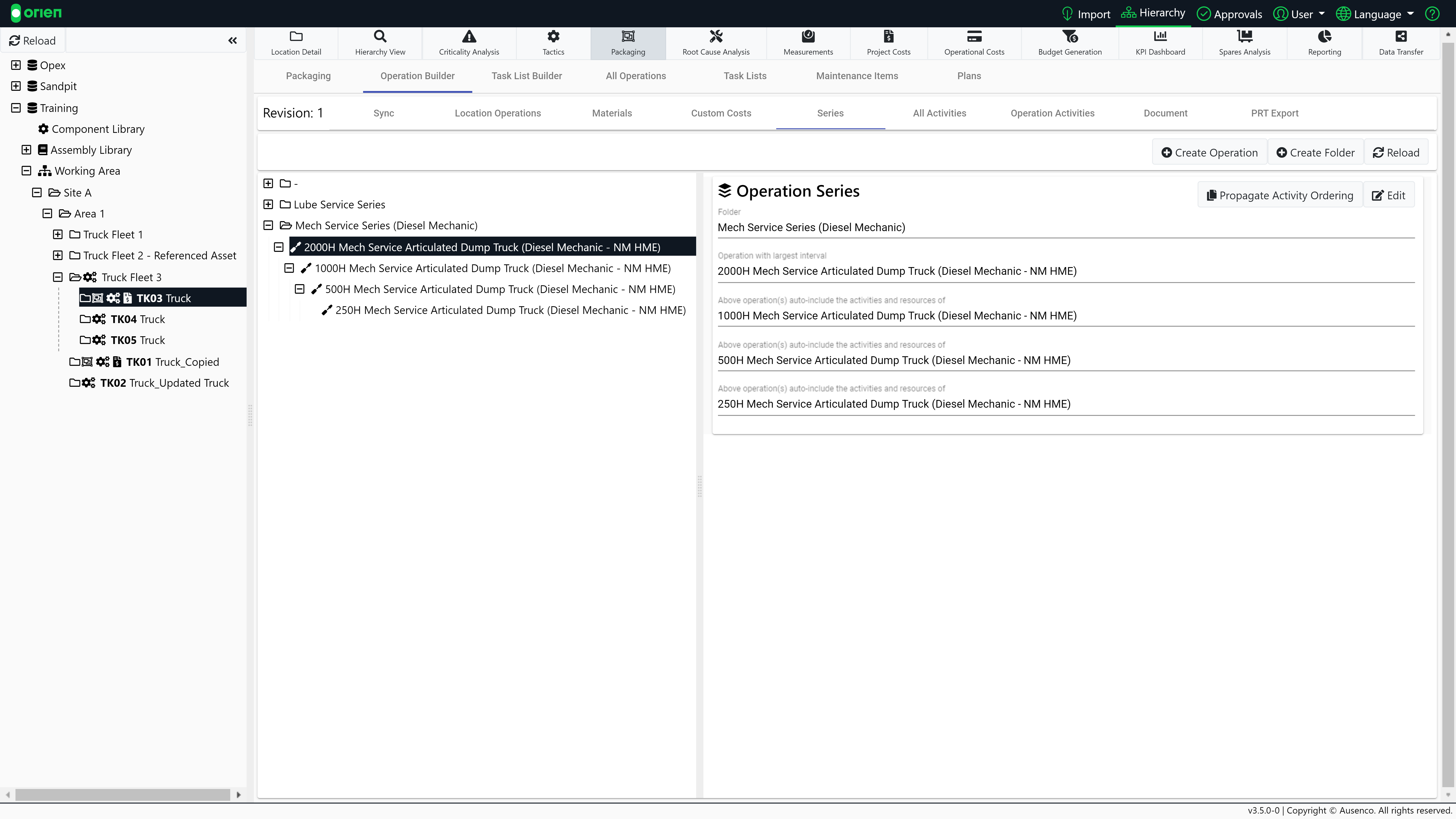 Operations Builder – Orien Help Centre