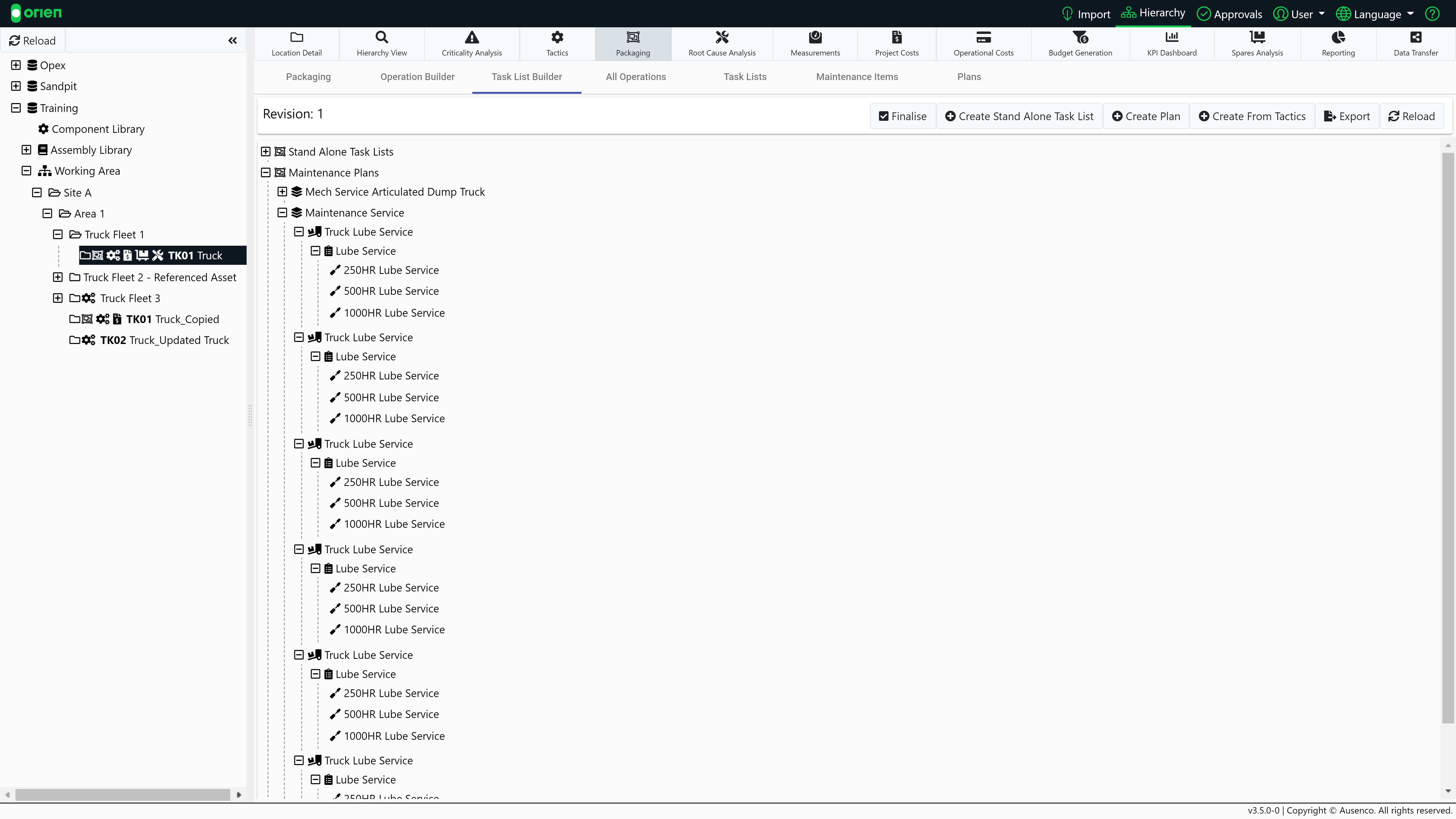 Task List Builder – Orien Help Centre