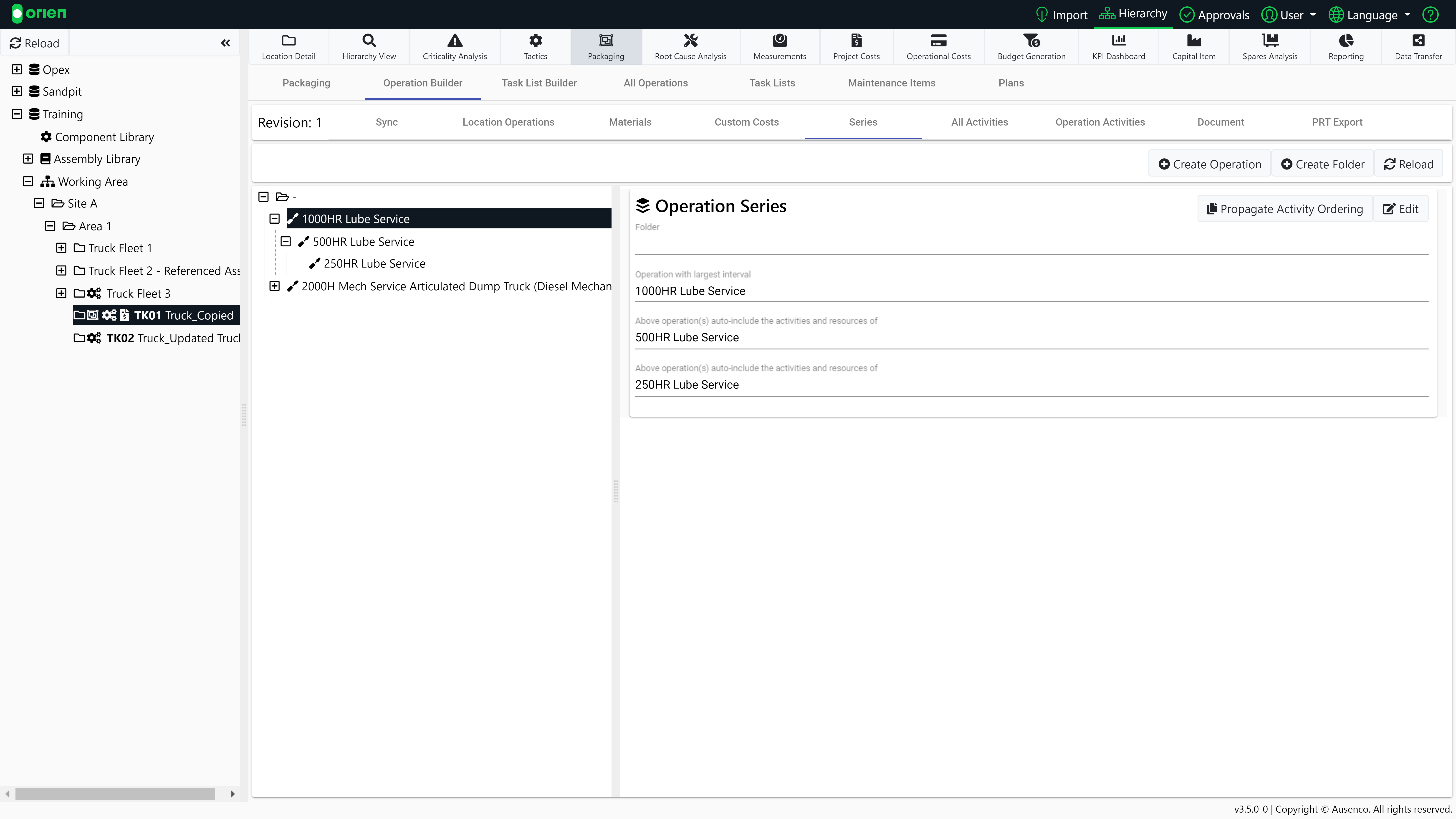 Operations Builder – Orien Help Centre
