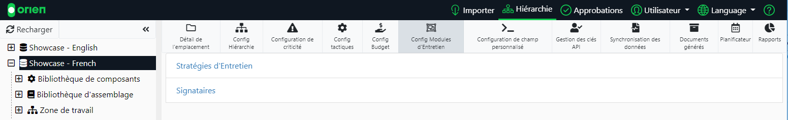 Configuration des Modules – Orien Centre d'Aide